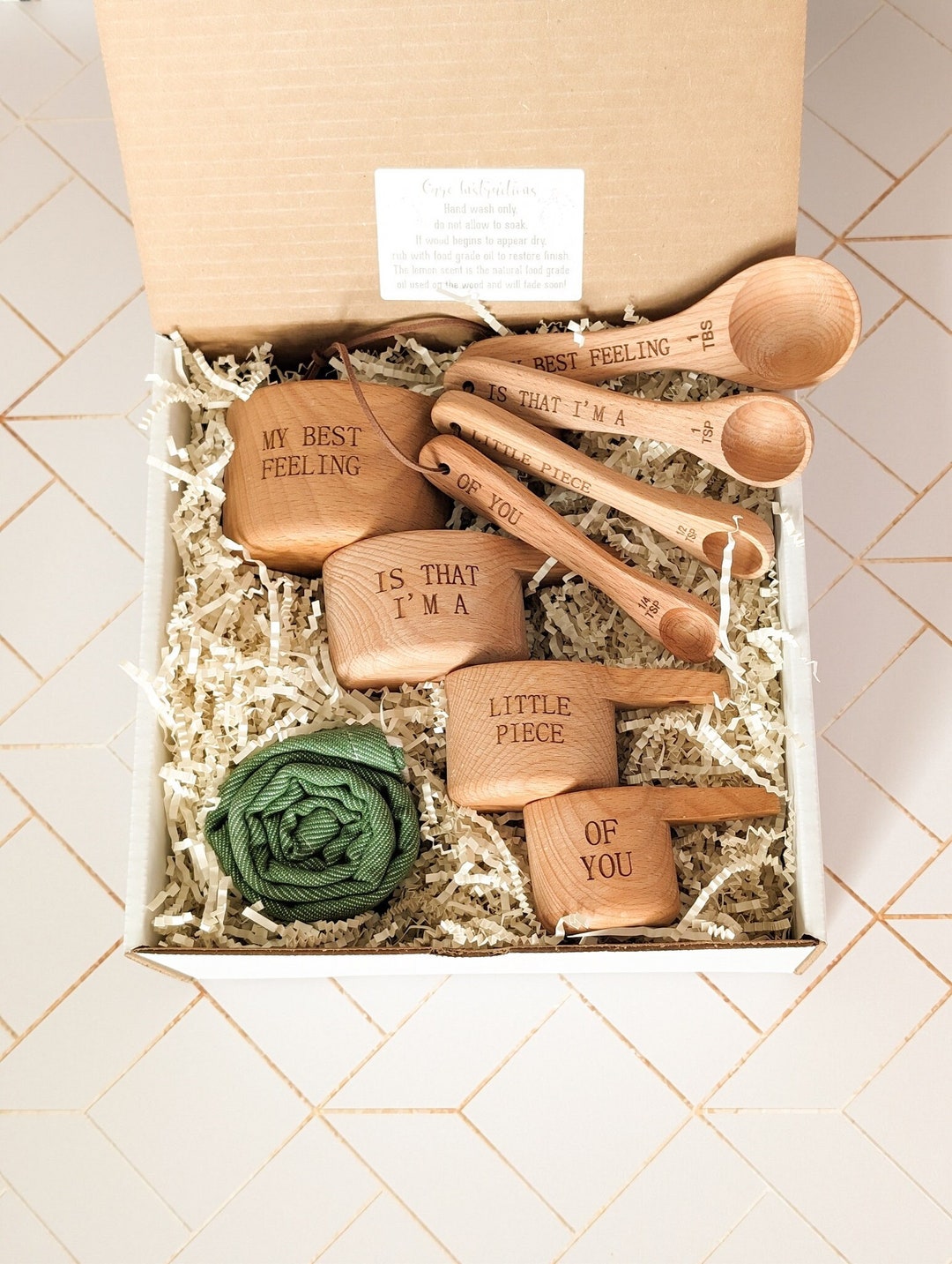 Baking Gift Set for Mom: Engraved Measuring Cups & Spoons, Kitchen ...