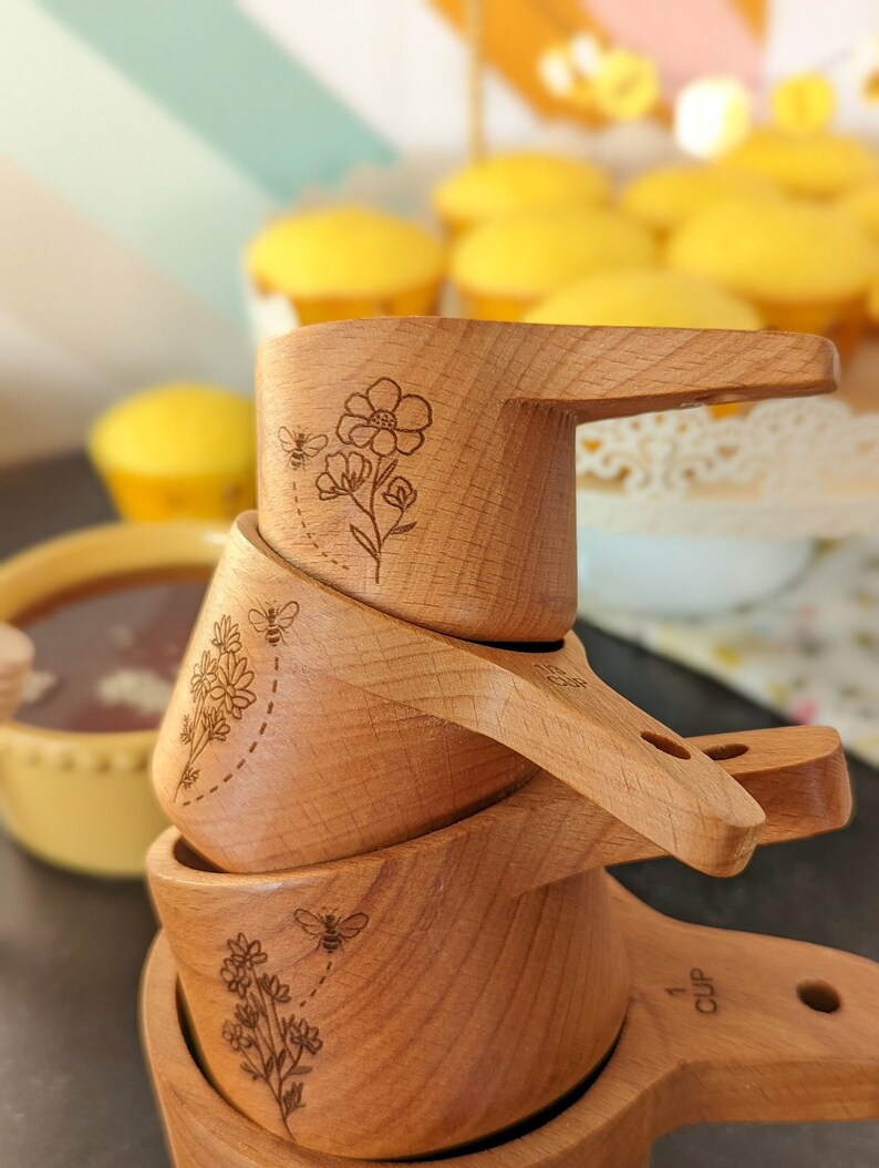 Wooden Measuring Cups, Baking Gifts, Creative Personalized Gifts, Laser ...