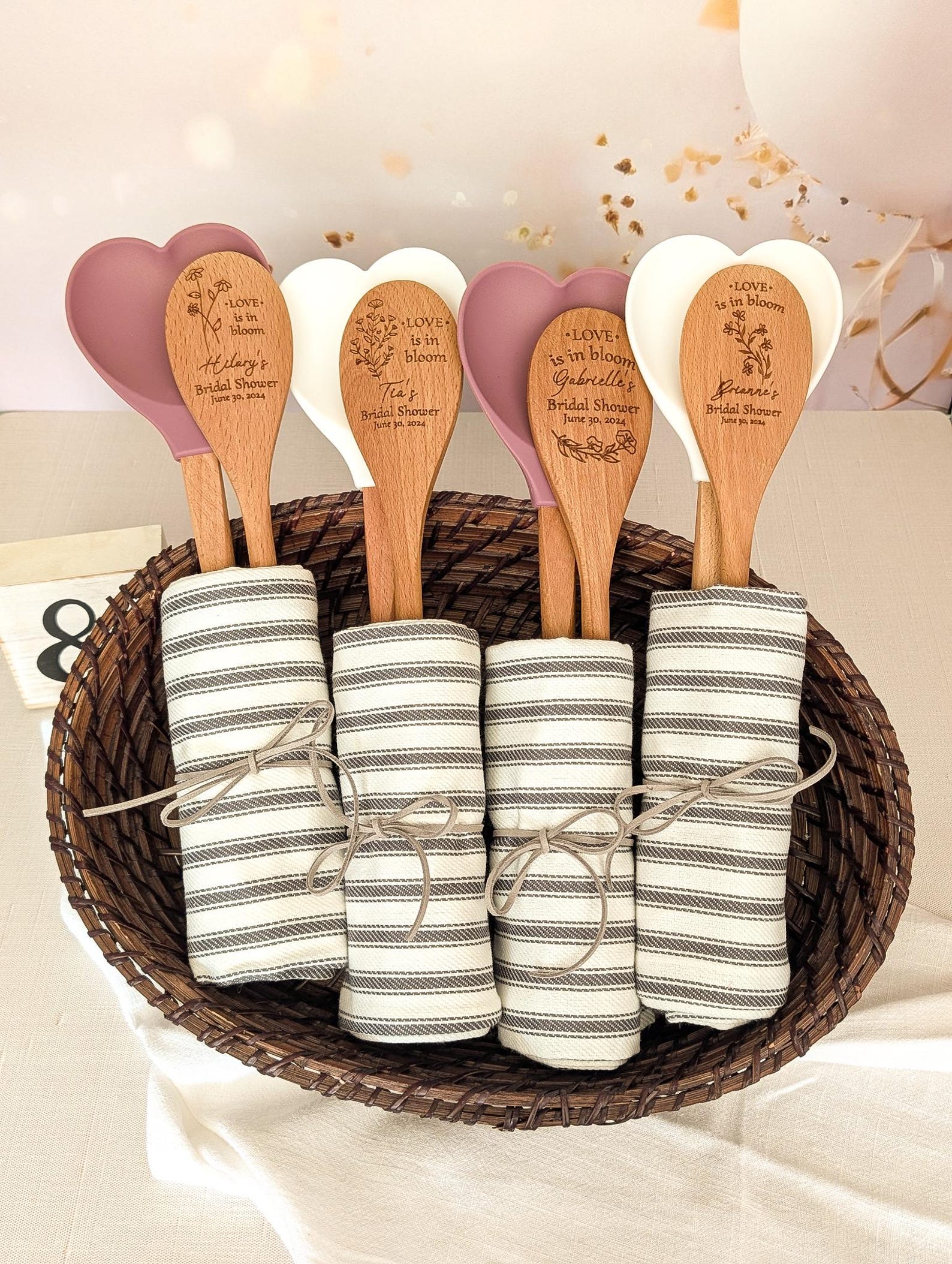 Personalized Wooden Spoon Spatula Bridal Shower Favors, Useful Unique ...