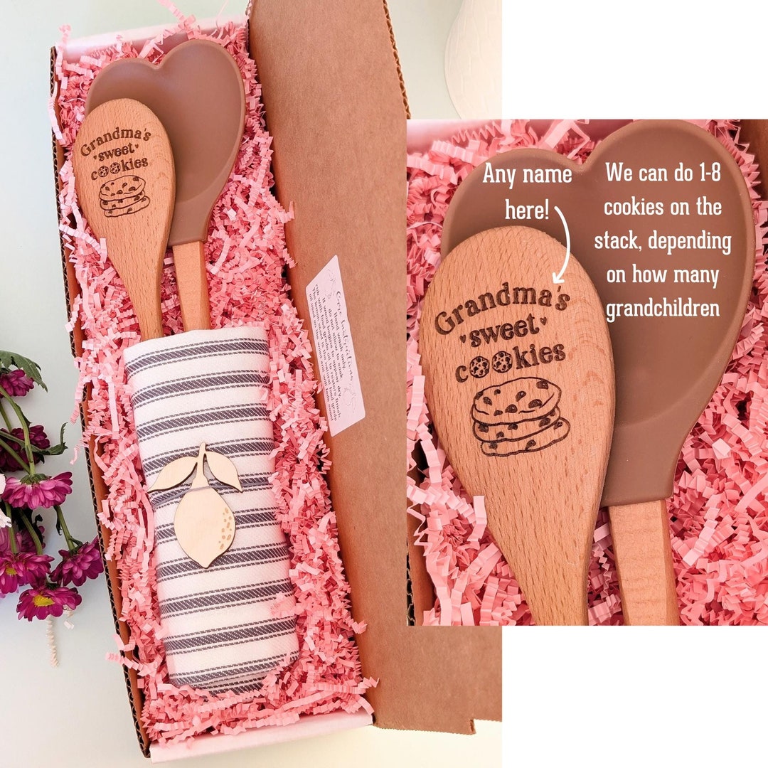 Grandma Baking Gift Box From Grandchildren, Nana Gift Basket, Christmas ...