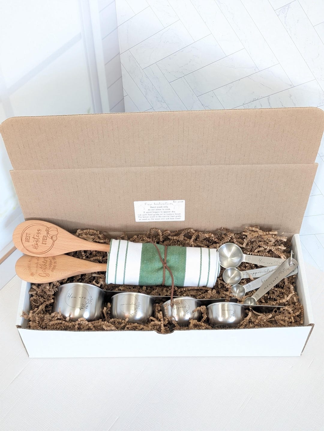 Thanksgiving Hostess Gift Box, Stainless Measuring Cups and Spoons ...