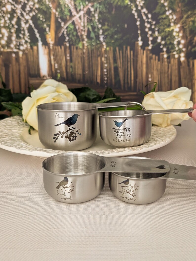 Personalized Measuring Cups & Spoons Set, Mothers Day Baking Gift for ...