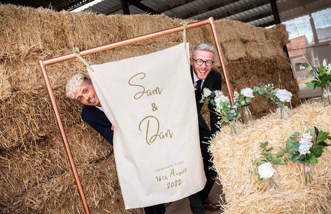 Wedding Welcome Signs Hand Written Signs Fabric Welcome - Etsy