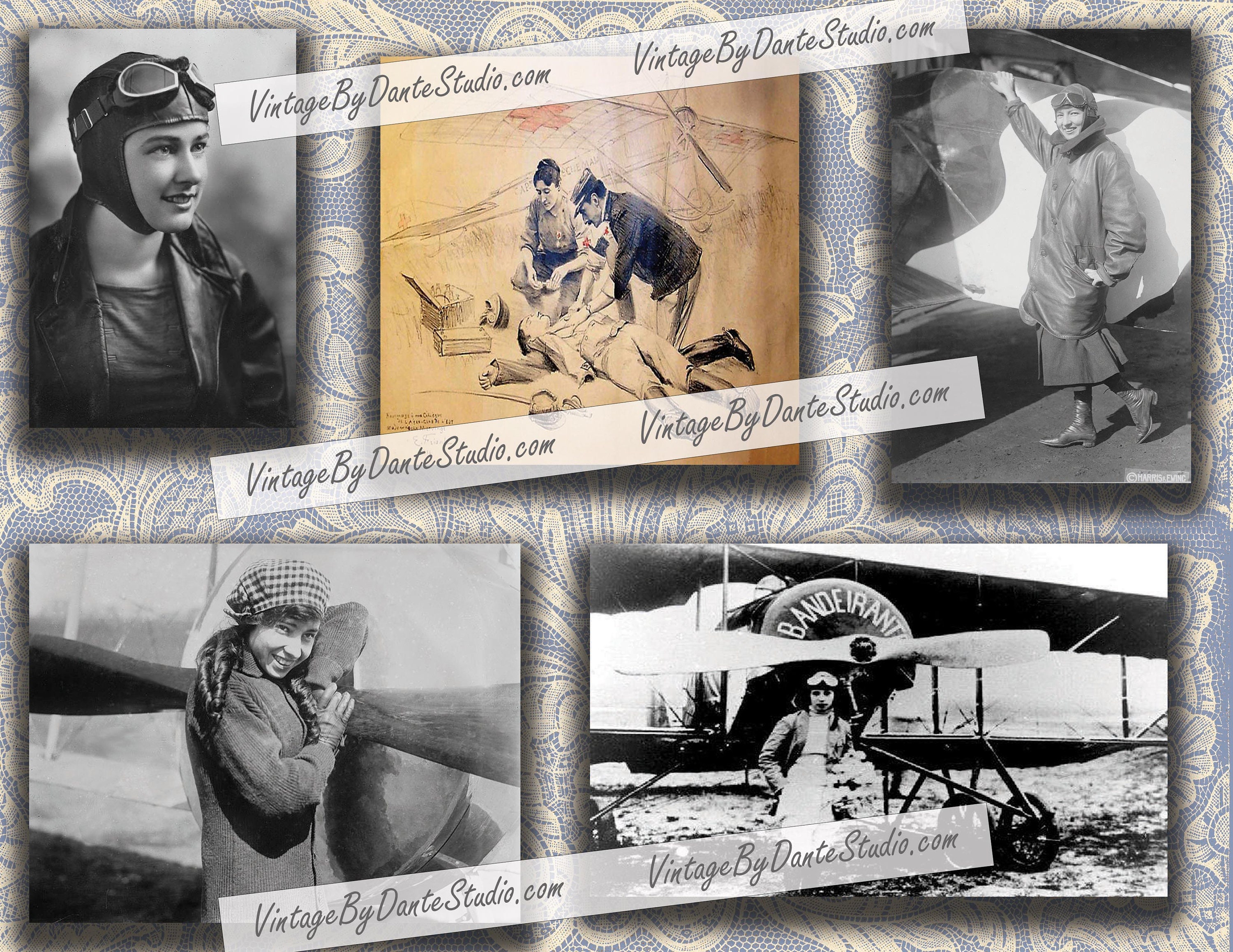 Pioneering Women of Aviation Vintage Photos DIGITAL DOWNLOAD Junk ...
