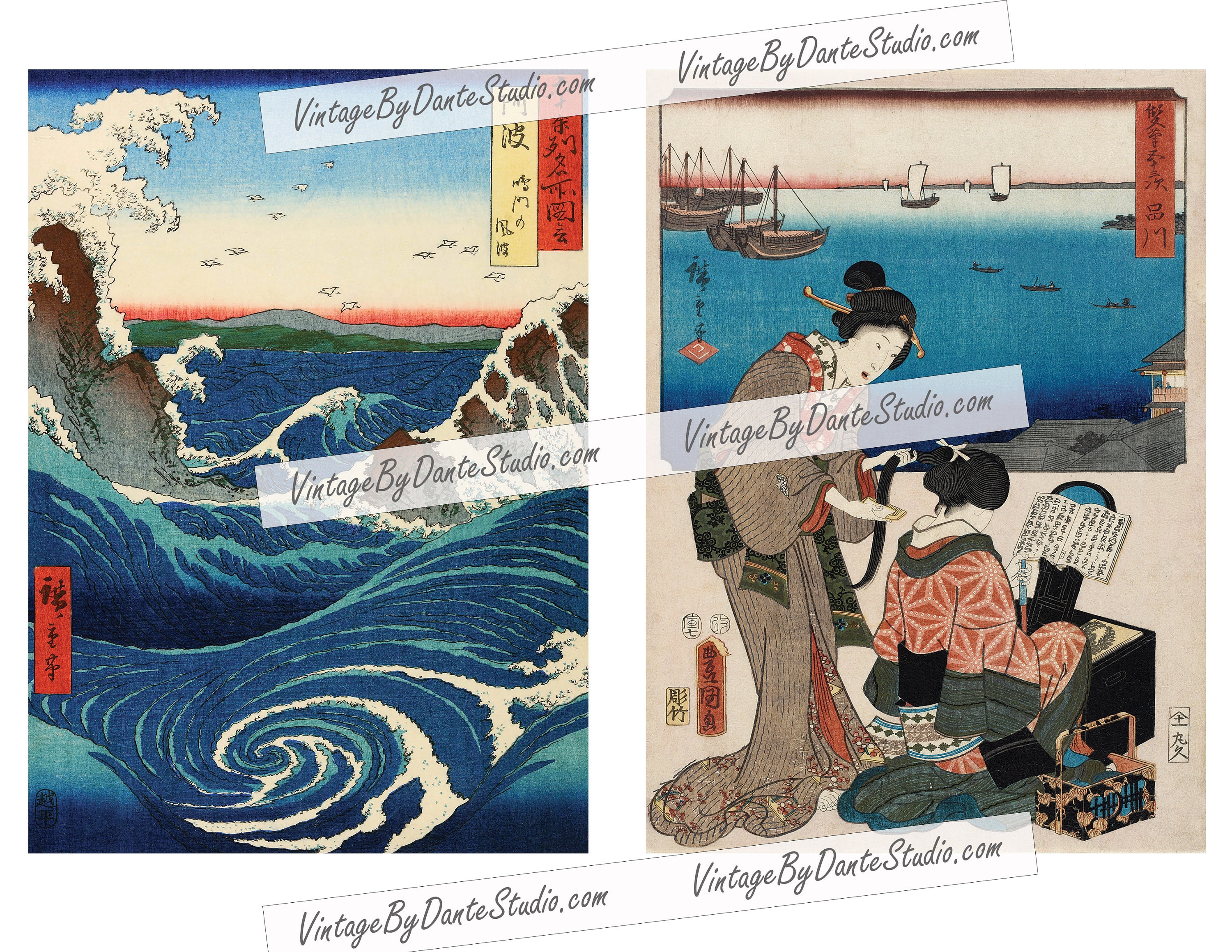 Vintage Japan Junk Journal Kit DIGITAL DOWNLOAD Kimono Tags Labels ...