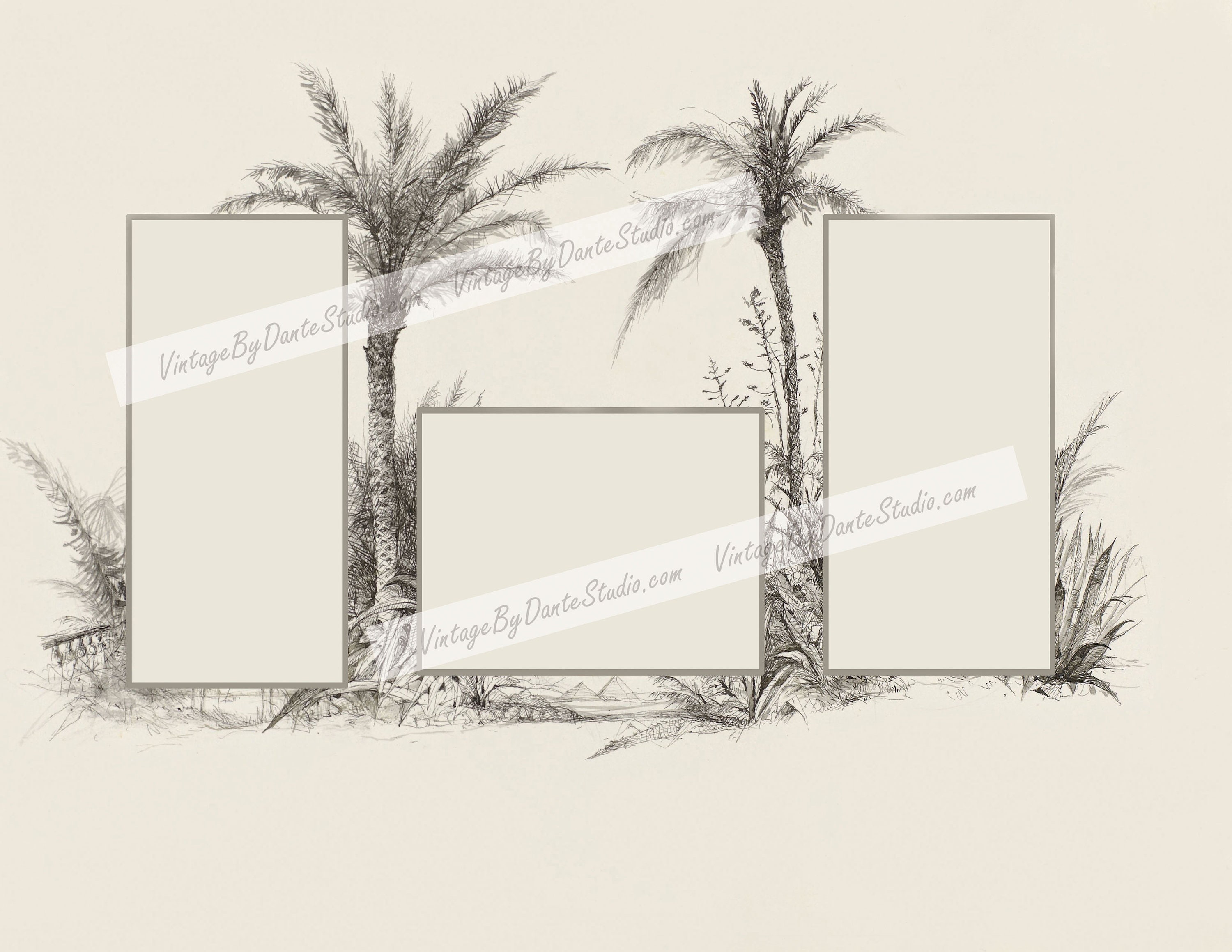 Royal Frames 20 Images DIGITAL DOWNLOADS Fine Detail India Ink Drawn ...