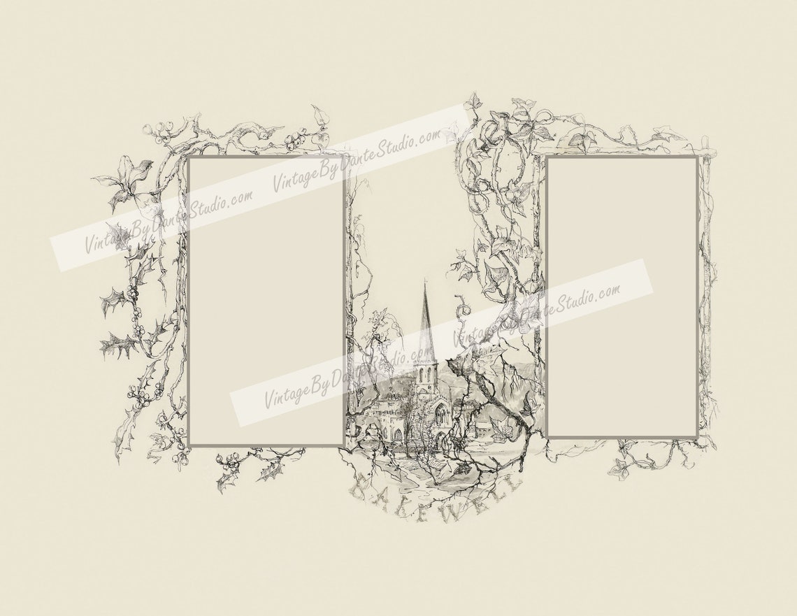 Royal Frames 20 Images DIGITAL DOWNLOADS Fine Detail India Ink Drawn ...