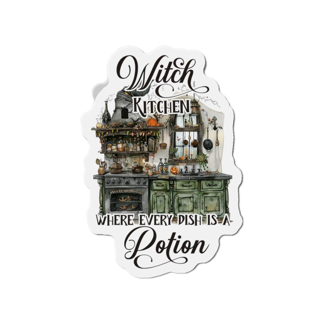 Witch Kitchen Potions Die Cut Magnet: Witchy Refrigerator Decor - Etsy