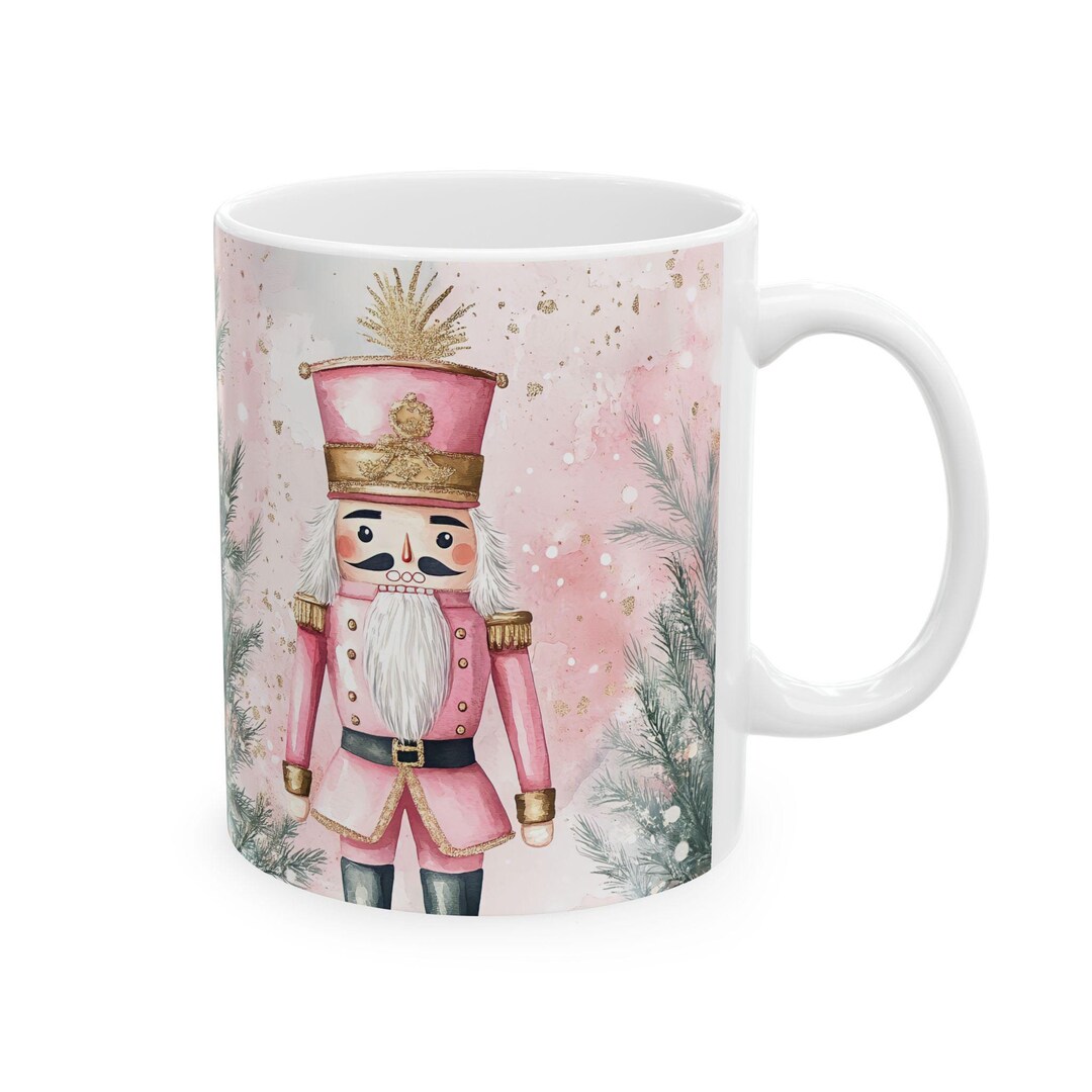 Pink Nutcracker Christmas Mug Pink Holiday Coffee Mug Holiday Gift ...