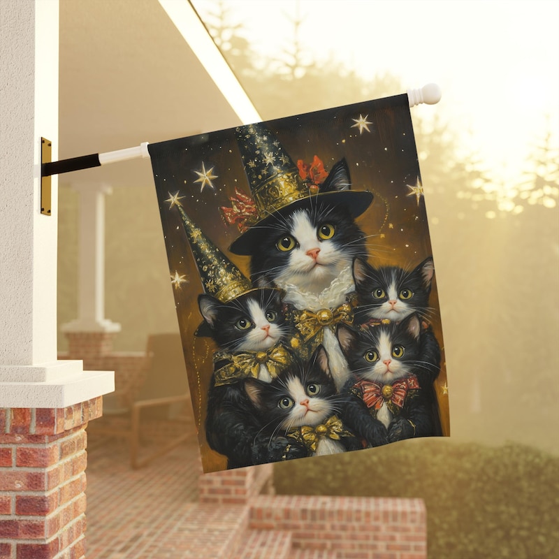 New Year Flag Cat - Etsy