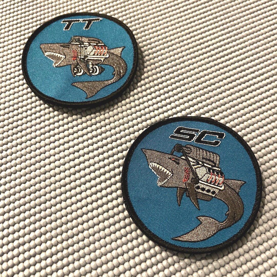 Supercharged Shark and Twin Turbo Shark Morale Velcro Patches - Engine ...
