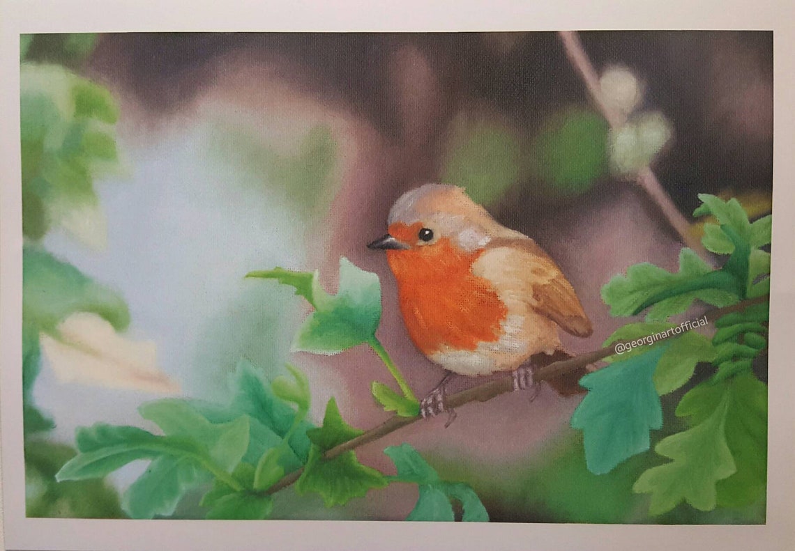 Little Robin Redbreast Art Print - Etsy