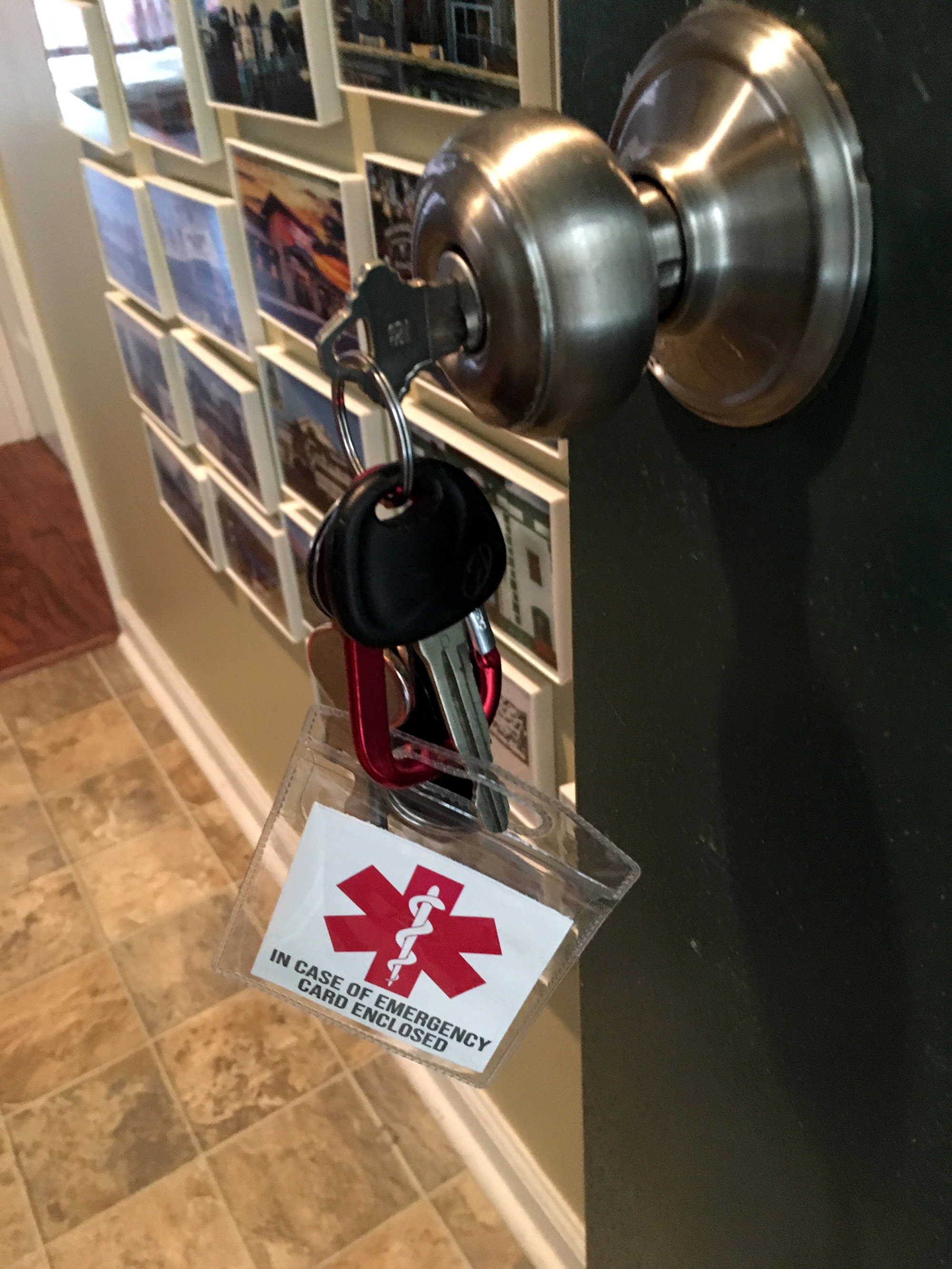 Medical Alert in Case of Emergency Keychain ICE Card - Etsy