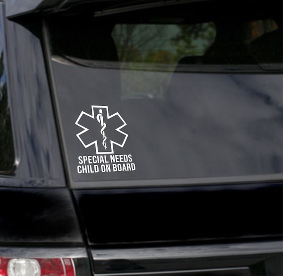Special Needs Child on Board Car Sticker Decal | Etsy