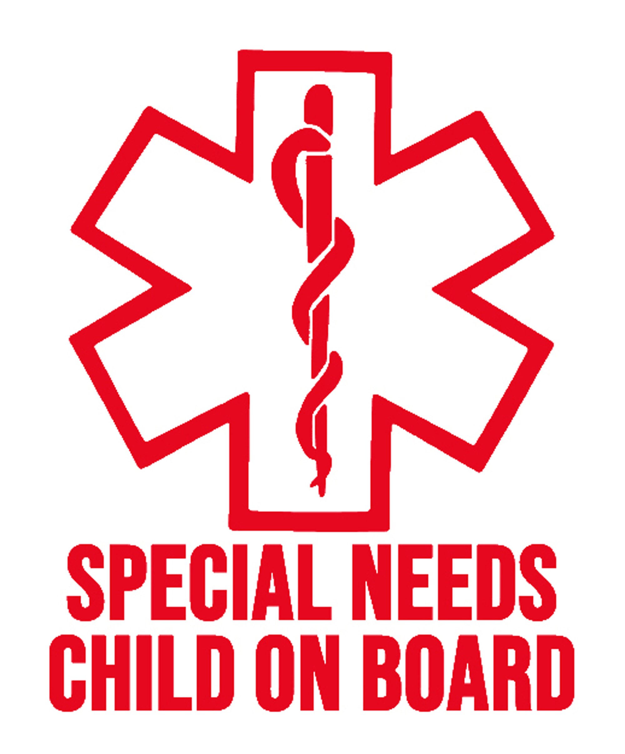 Special Needs Child on Board Car Sticker Decal - Etsy Italia