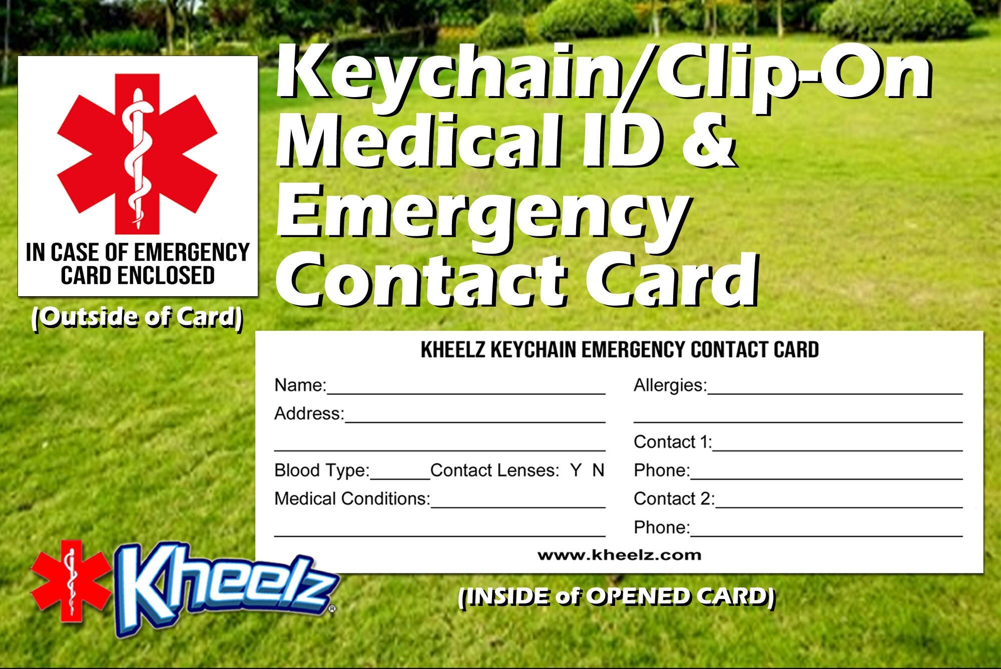 Medical Alert in Case of Emergency Keychain ICE Card - Etsy