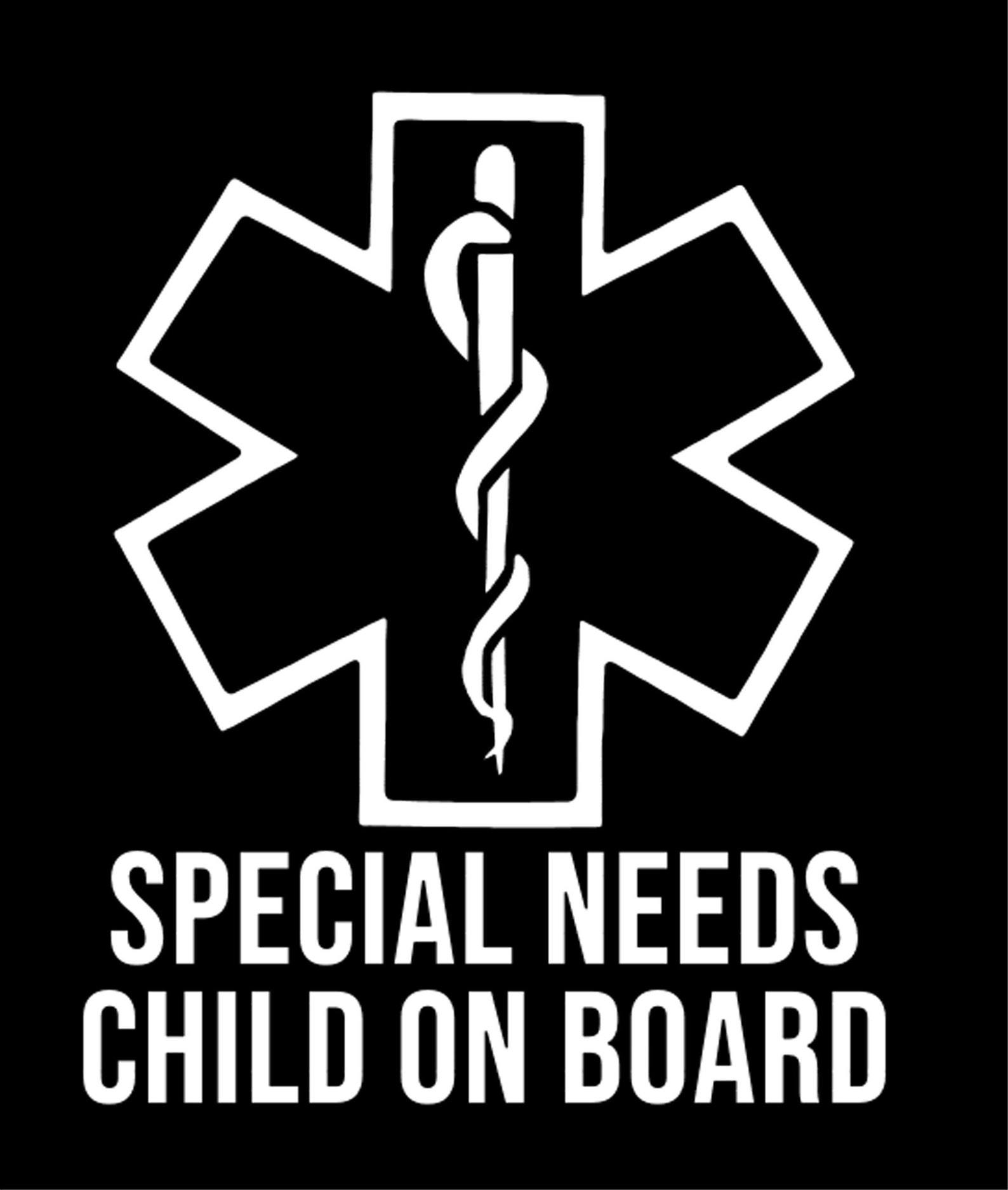 Special Needs Child on Board Car Sticker Decal - Etsy