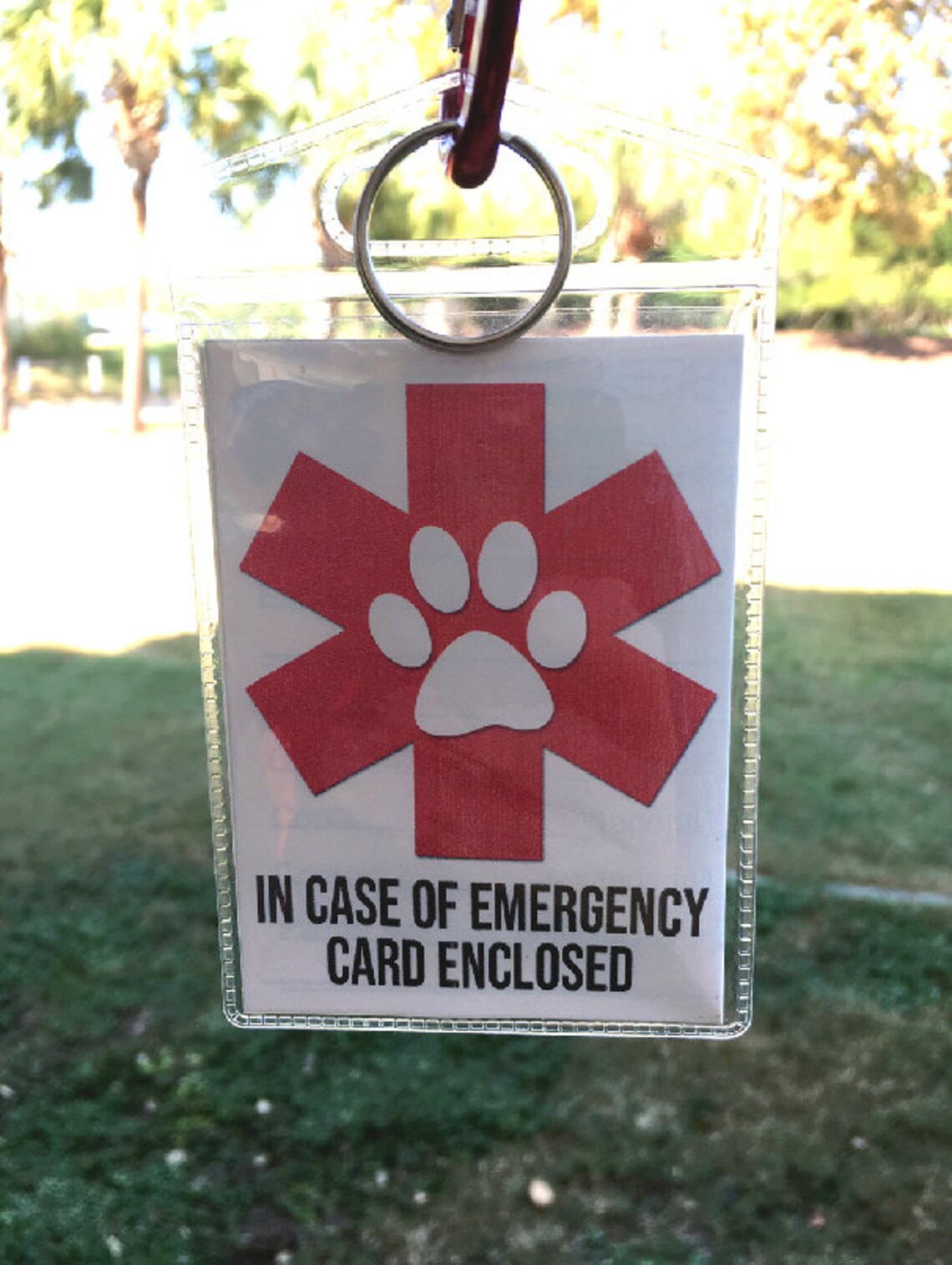 Dog Leash Pet Emergency Contact Card for Dog Lovers | Etsy