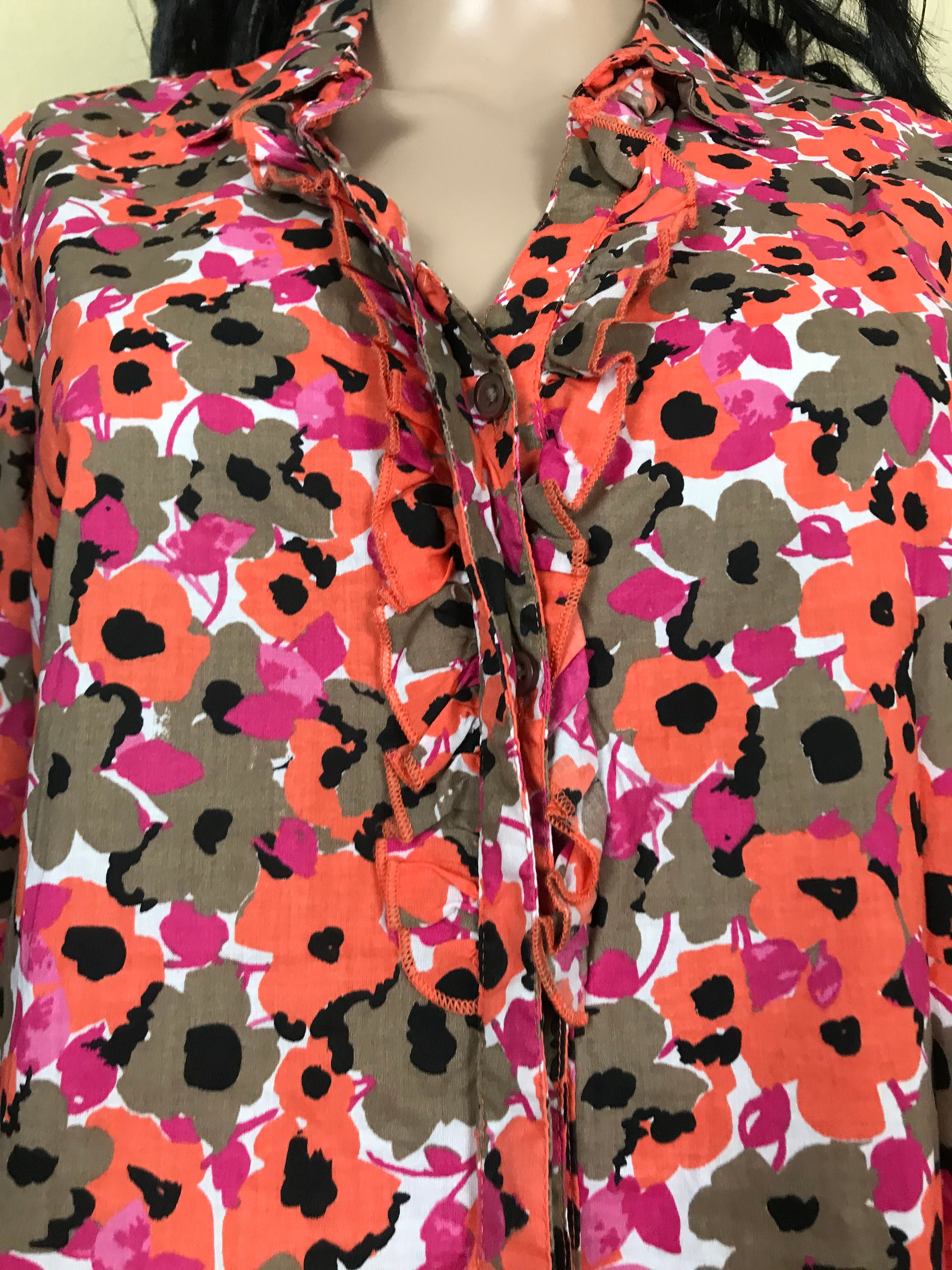 Women's Red Poppies Blouse by Charies Vogele 90s Vintage - Etsy