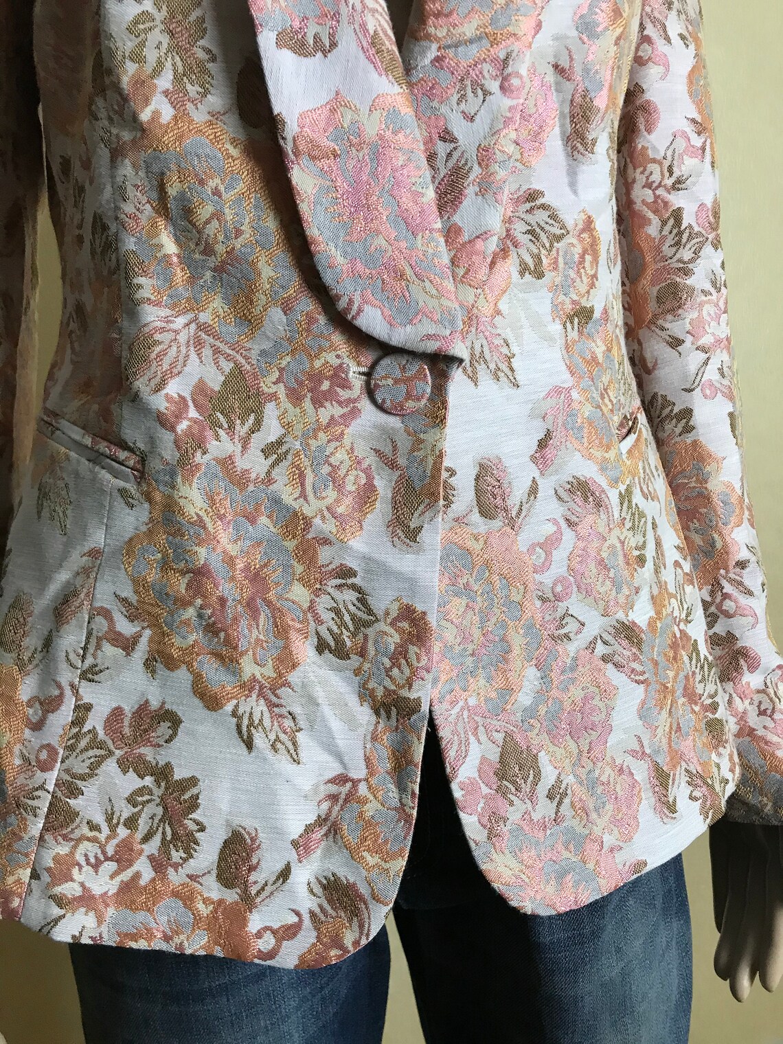 Floral Tuxedo by ZARA Boho Blazer with Flowers Womens Mod | Etsy