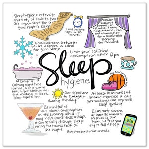 Sleep Hygiene Poster - Etsy