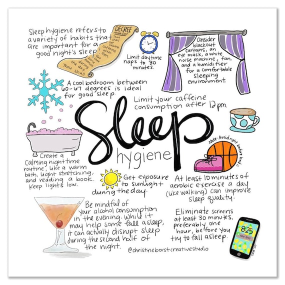Sleep Hygiene Poster - Etsy