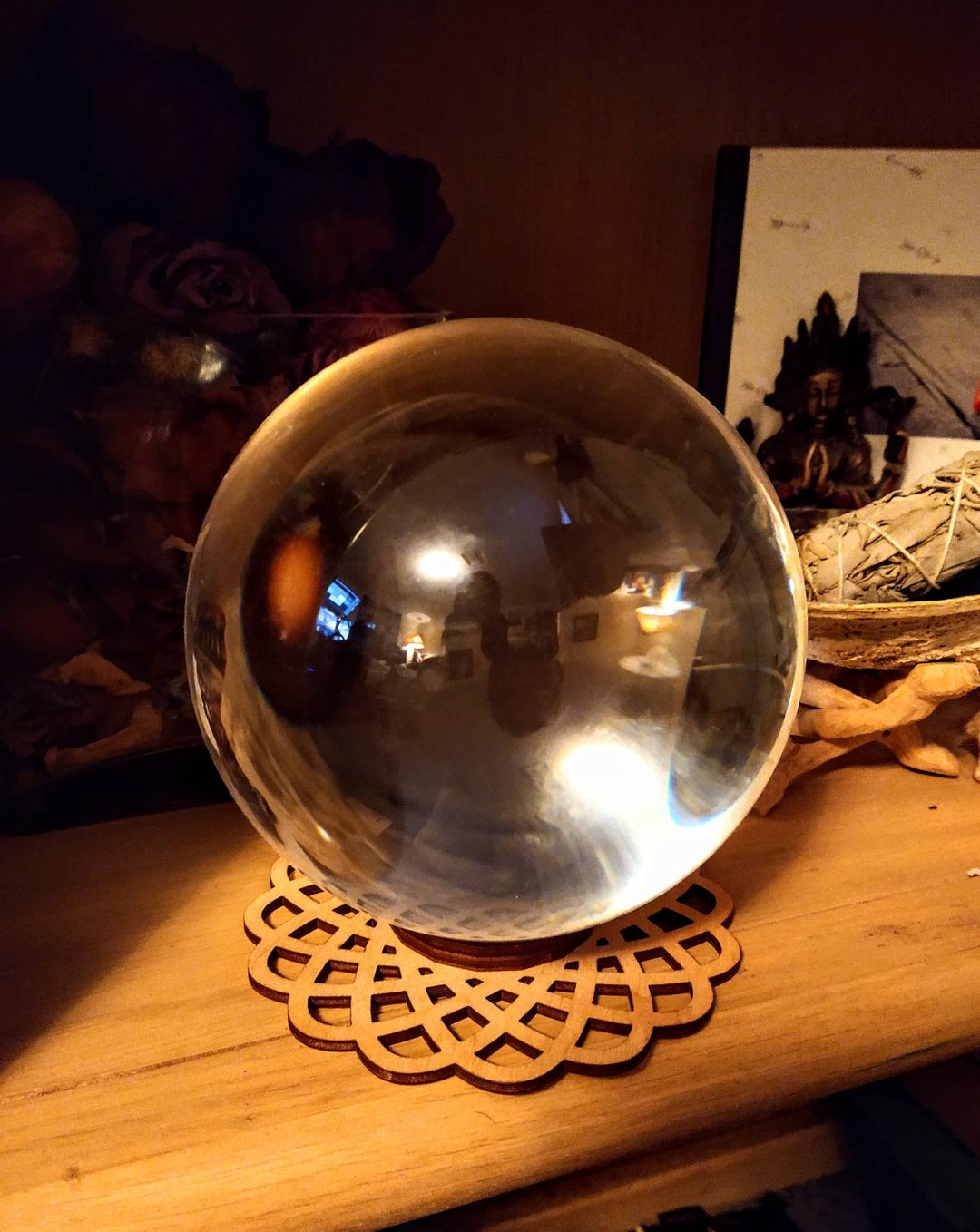 Sphere stand wooden sphere stand sacred geometry large sphere stand ...