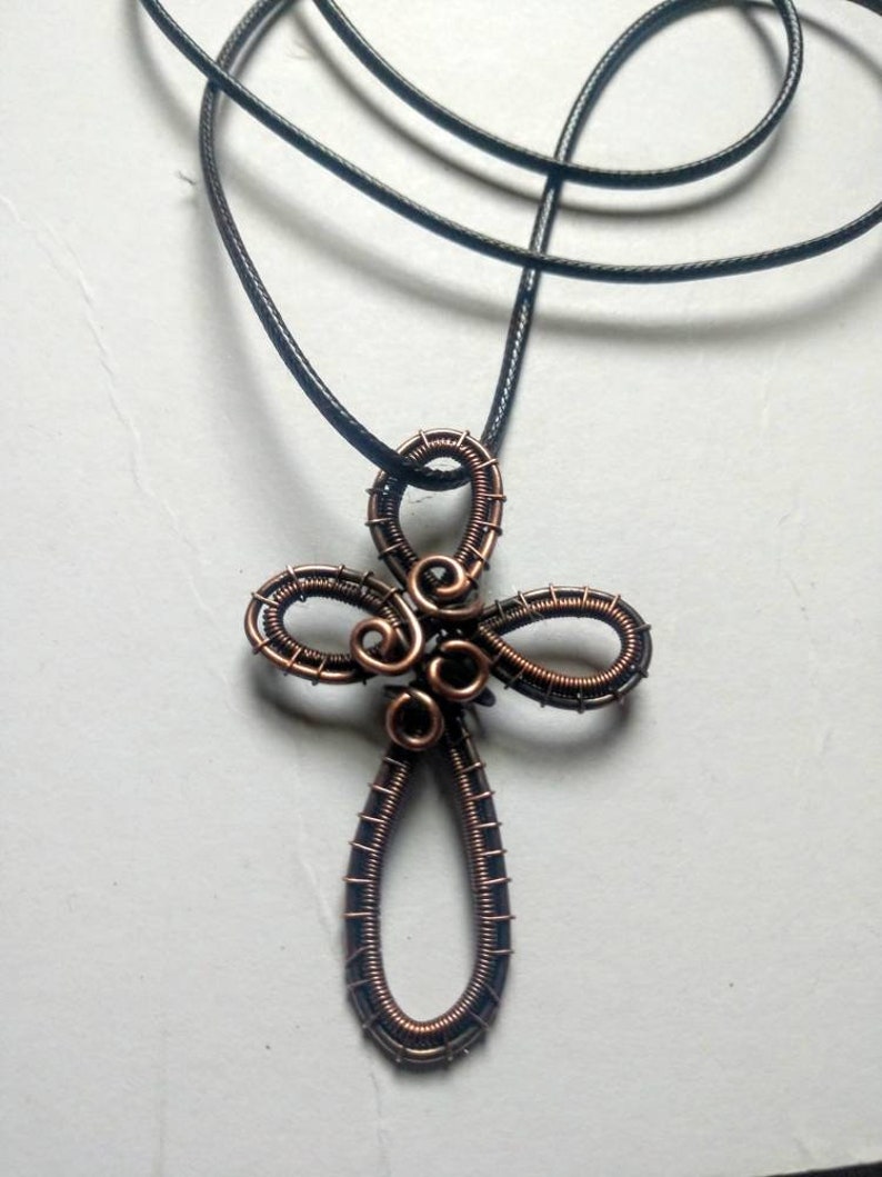 Wire Wrapped Cross Pendant - Etsy