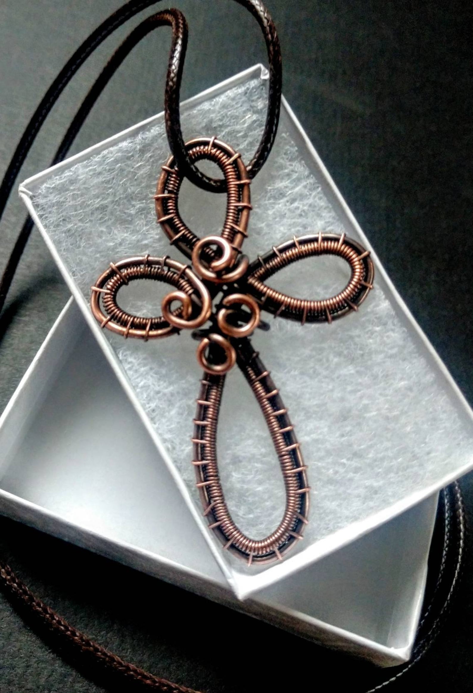 Wire Wrapped Cross Pendant - Etsy