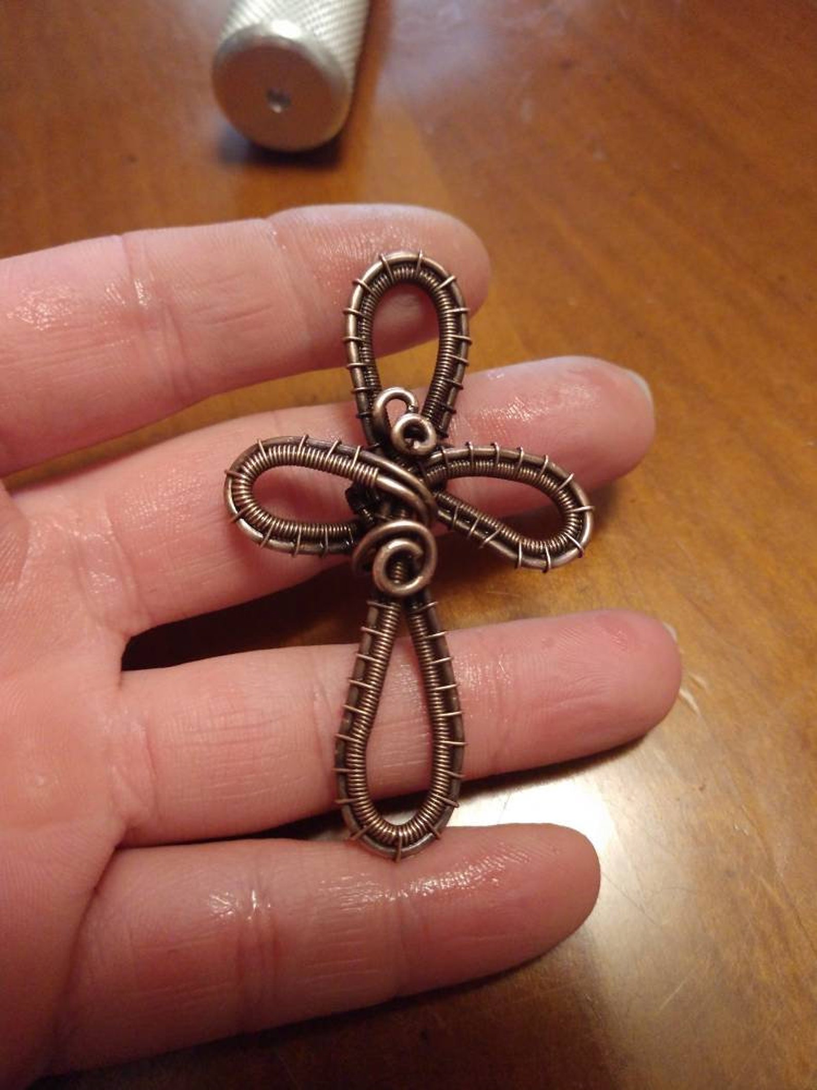 Wire Wrapped Cross Pendant - Etsy