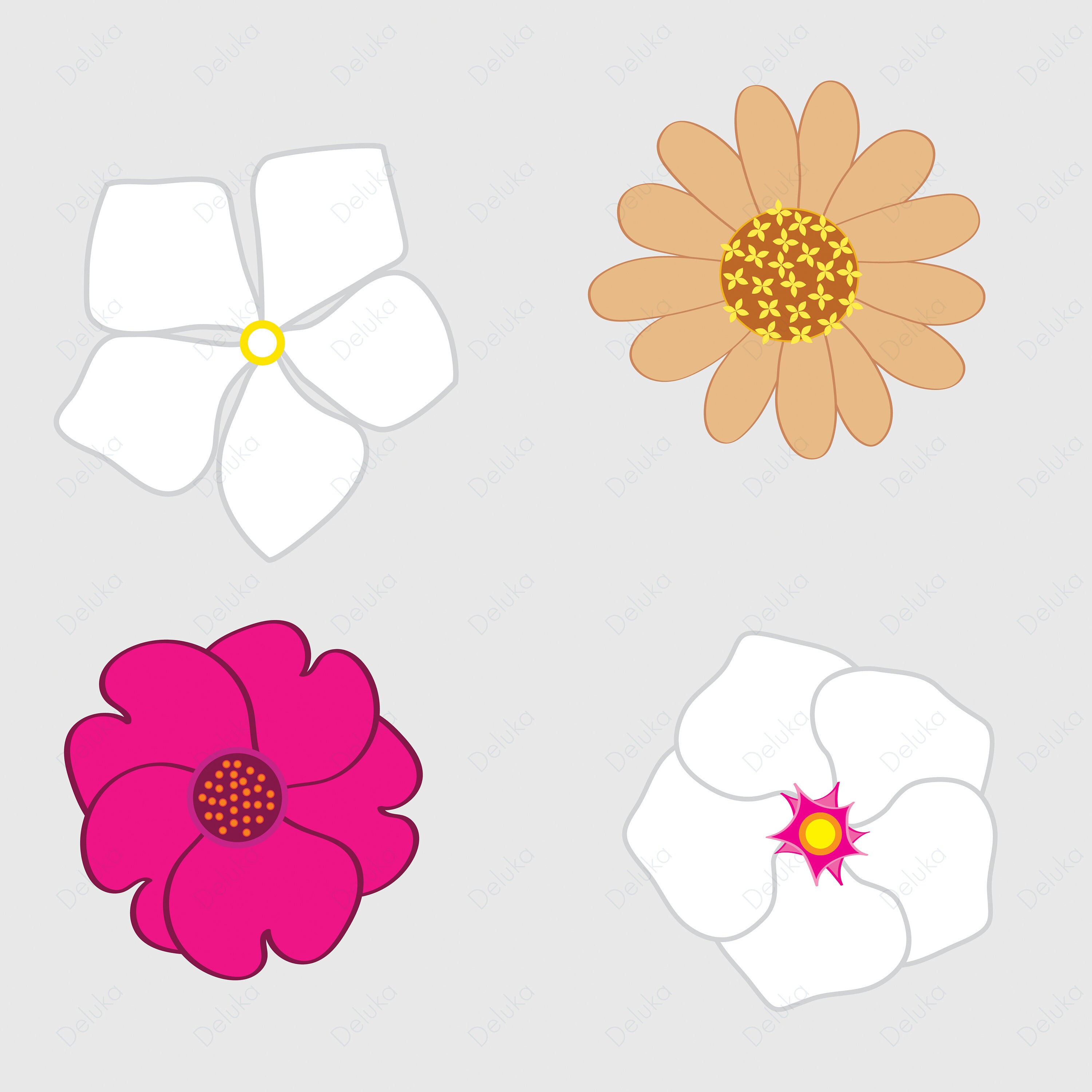 Flowers, Vector Digital Art Download File - Etsy