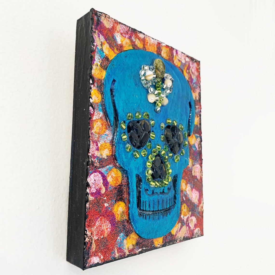 Blue Sugar Candy Skull Art. 3D Printed and Hand Painted. - Etsy