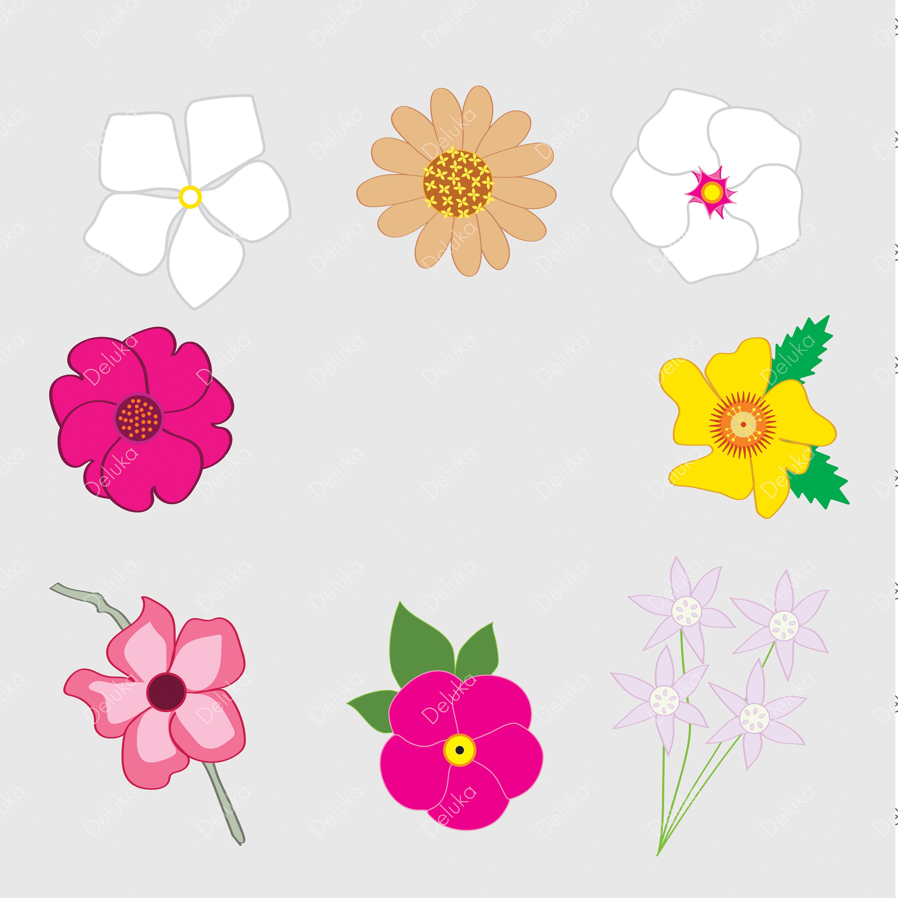 Flowers Vector Digital Art Download File - Etsy