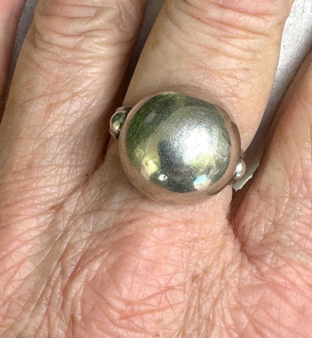 Vintage Sterling Silver Doom Ring Hammered Band - Etsy