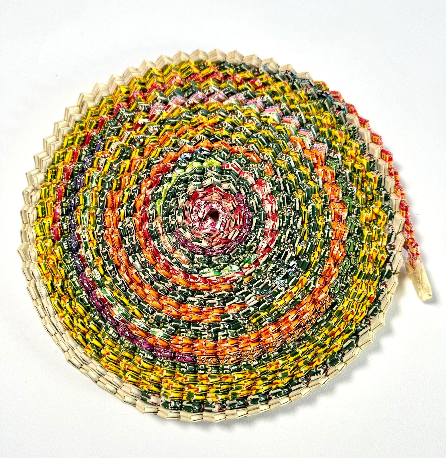 Gum Wrapper Paper Chain Trivet | Coil | Vintage - Etsy