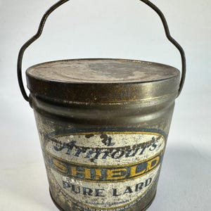 Vintage Armour's Shield Pure Lard Bucket - Etsy