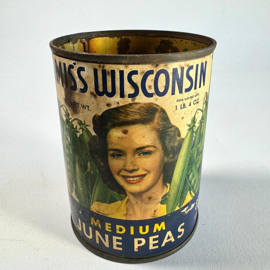 Miss Wisconsin June Peas Used Vegetable Can Goods Beauty Queen - Etsy