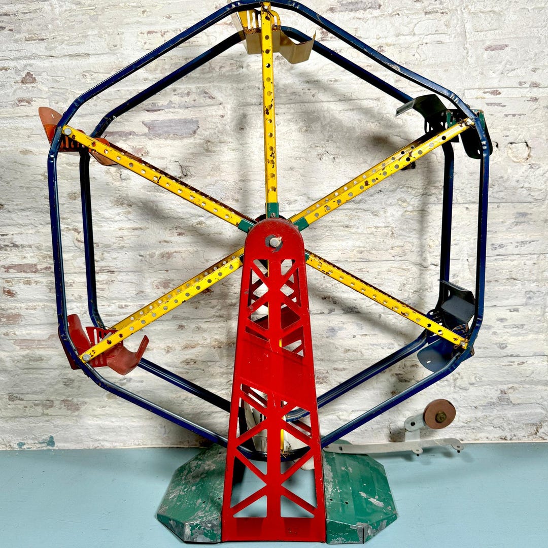 Vintage Ferris Wheel Bright Colors - Etsy
