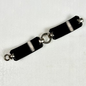 Bakelite Link Bracelet Unusual, Black - Etsy