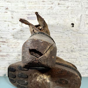 Early Rare BOG Boots / Clogs, Leather, Canvas & Wood - Etsy