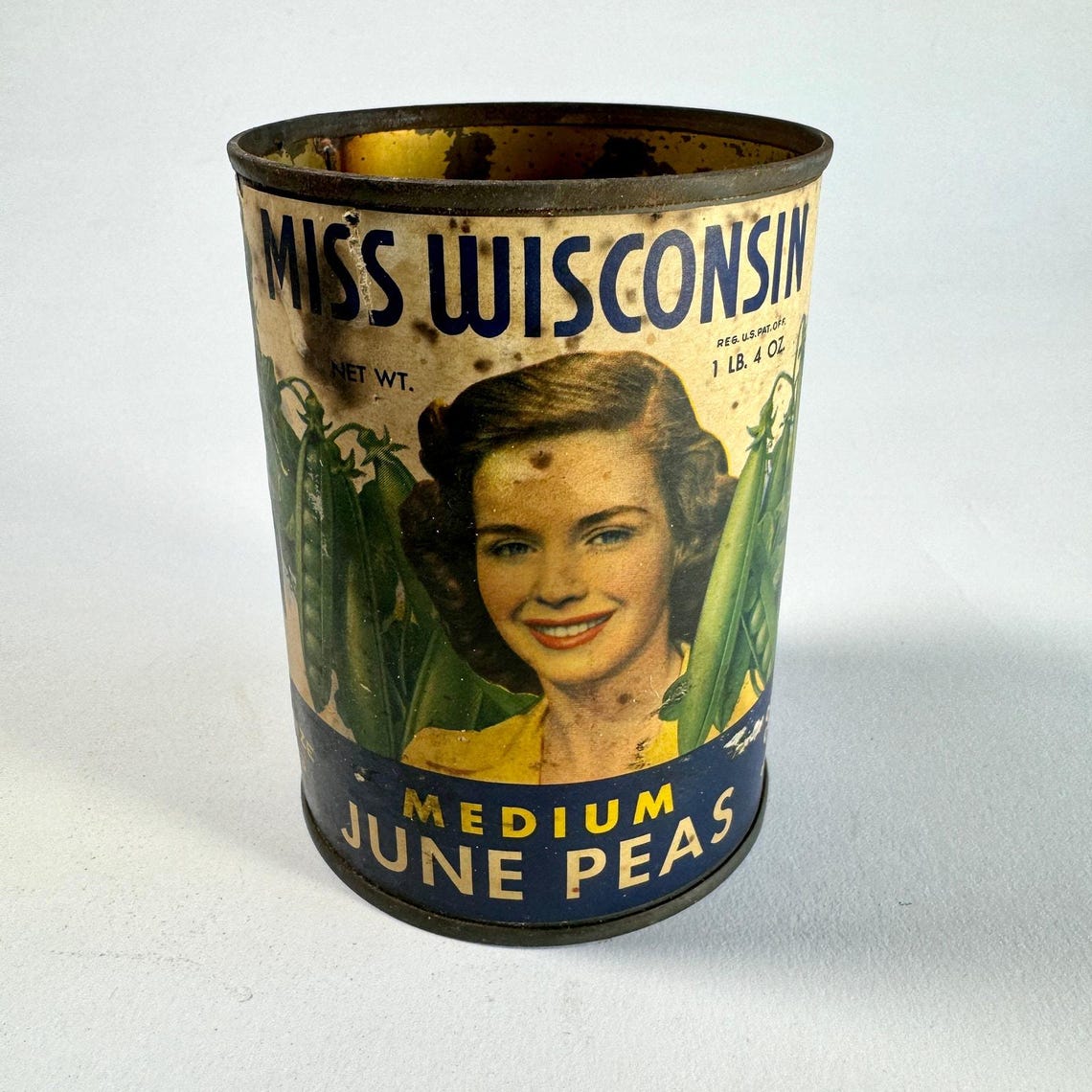 Miss Wisconsin June Peas Used Vegetable Can Goods Beauty Queen - Etsy