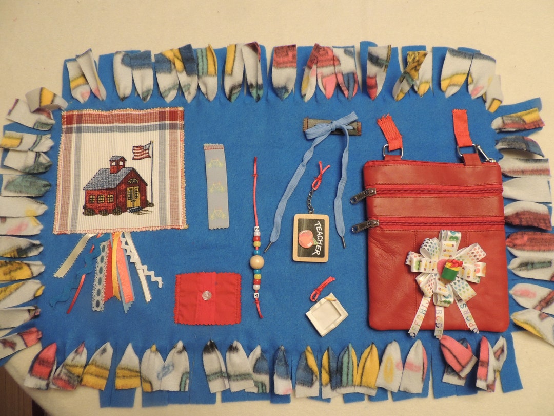 Fleece Fidget Mat Dementia TEACHER Theme - Etsy
