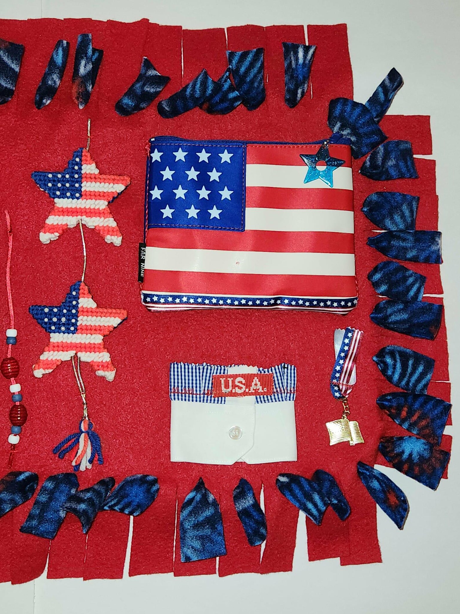 Handmade Fleece Fleece Fidget Mat Dementia PATRIOTIC Theme - Etsy