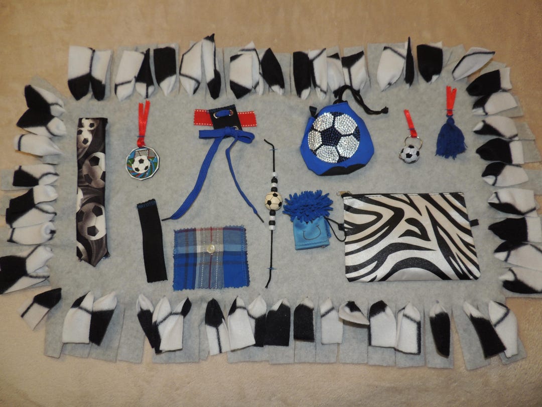 Fleece Fidget Mat Dementia SOCCER Theme - Etsy