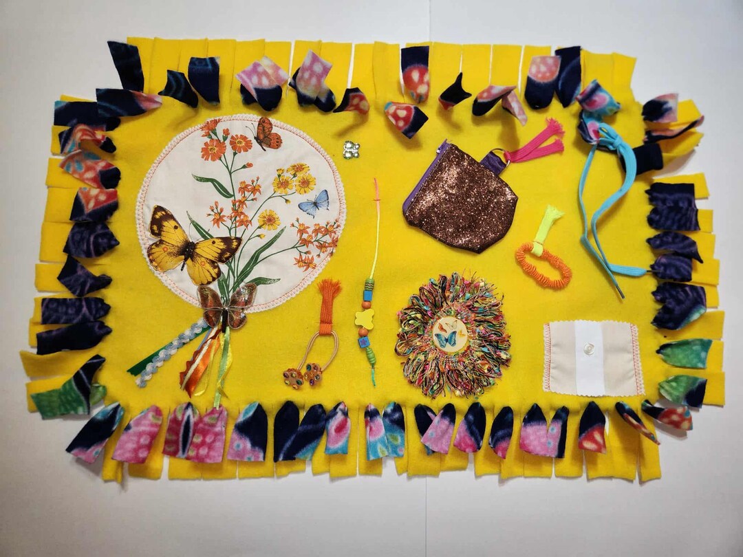 Handmade Fleece Fidget Mat Dementia BUTTERFLY Theme - Etsy