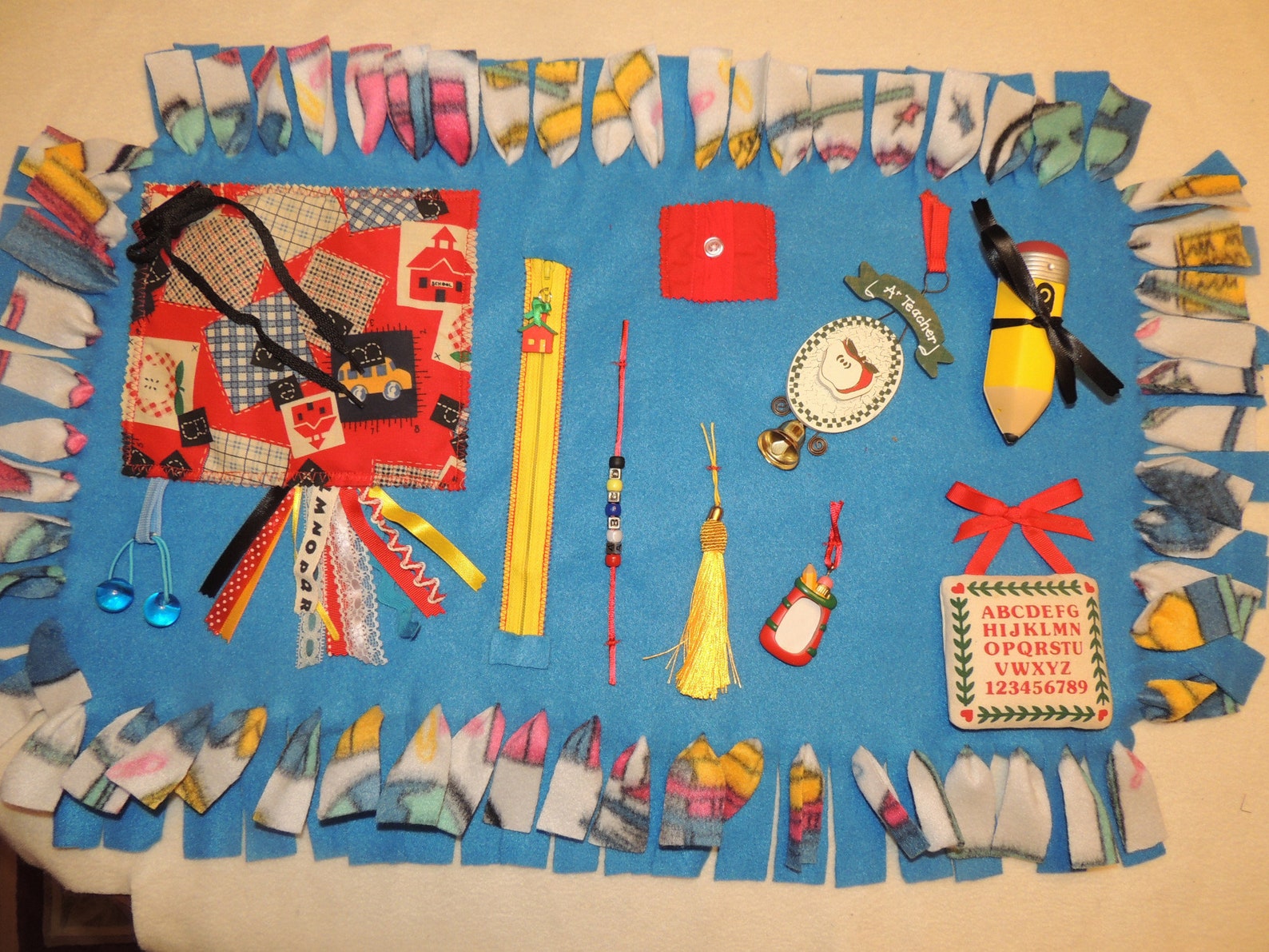 Fleece Fidget Mat Dementia TEACHER Theme - Etsy