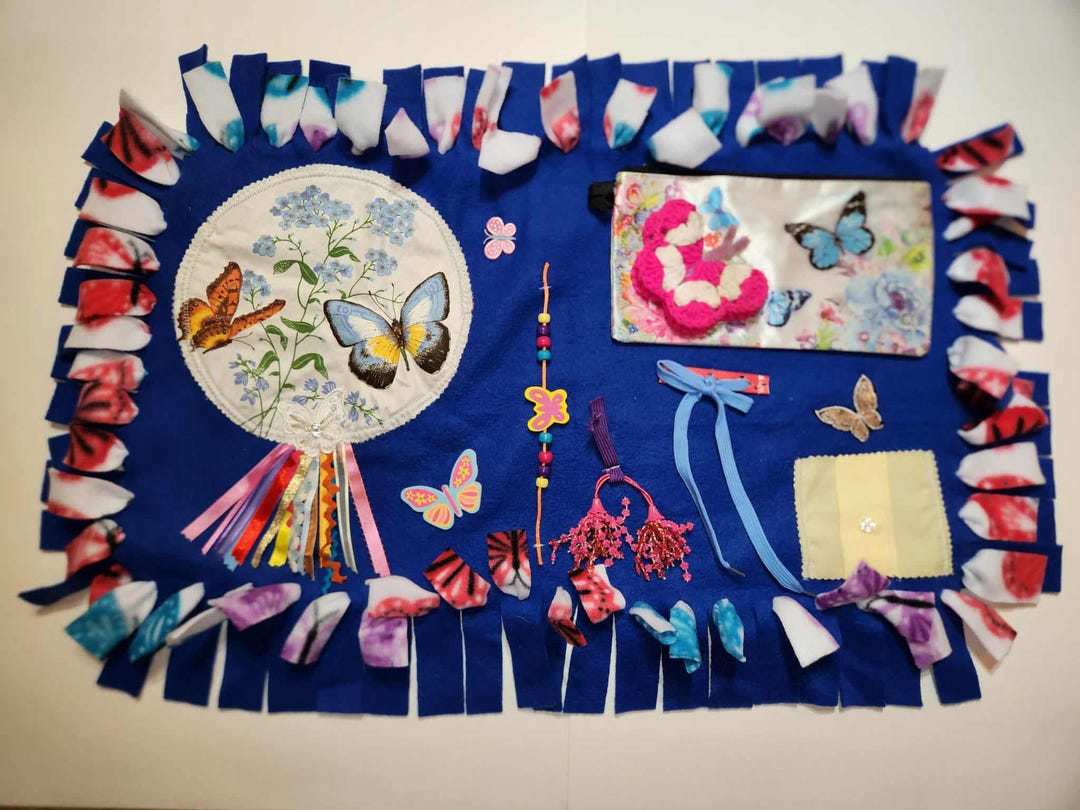 Handmade Fleece Fleece Fidget Mat Dementia BUTTERFLY - Etsy