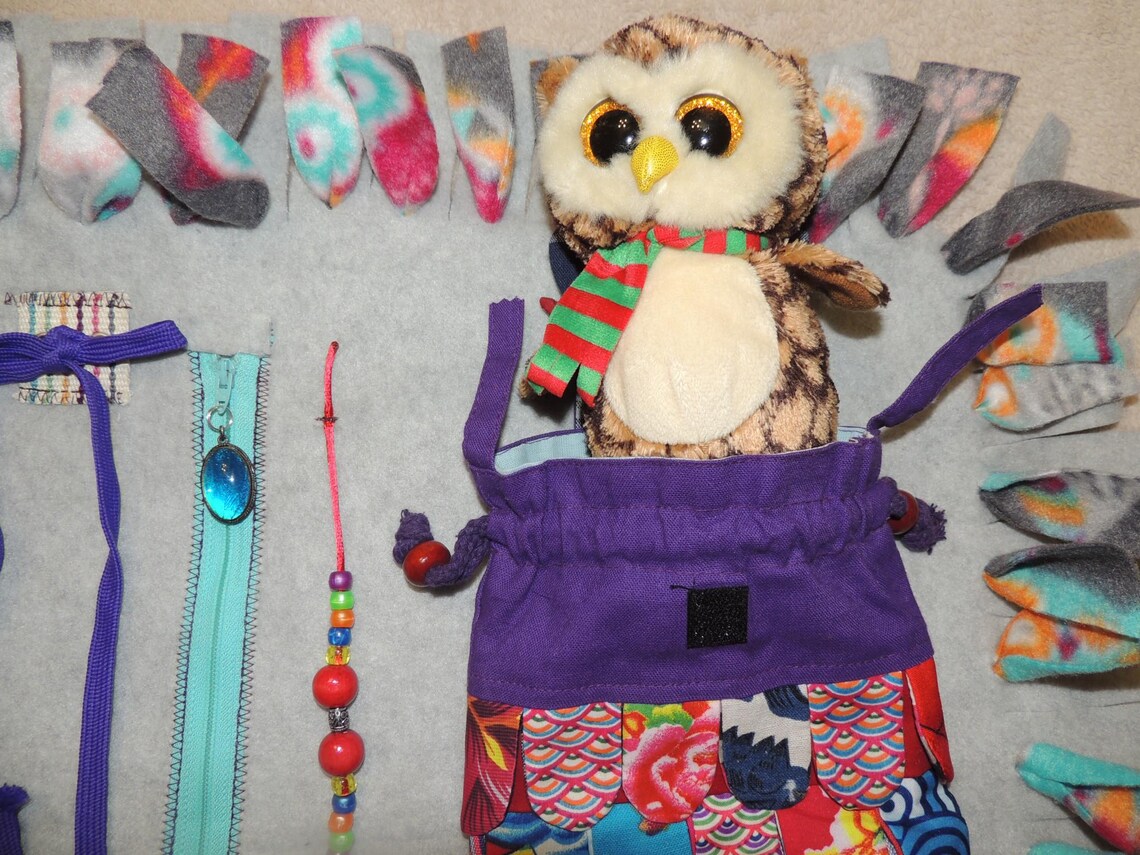 Fleece Fidget Sensory Mat Dementia OWL Theme - Etsy