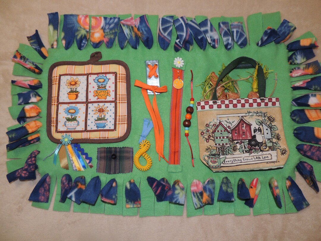 Fidget Mat Fleece Dementia GARDENING - Etsy