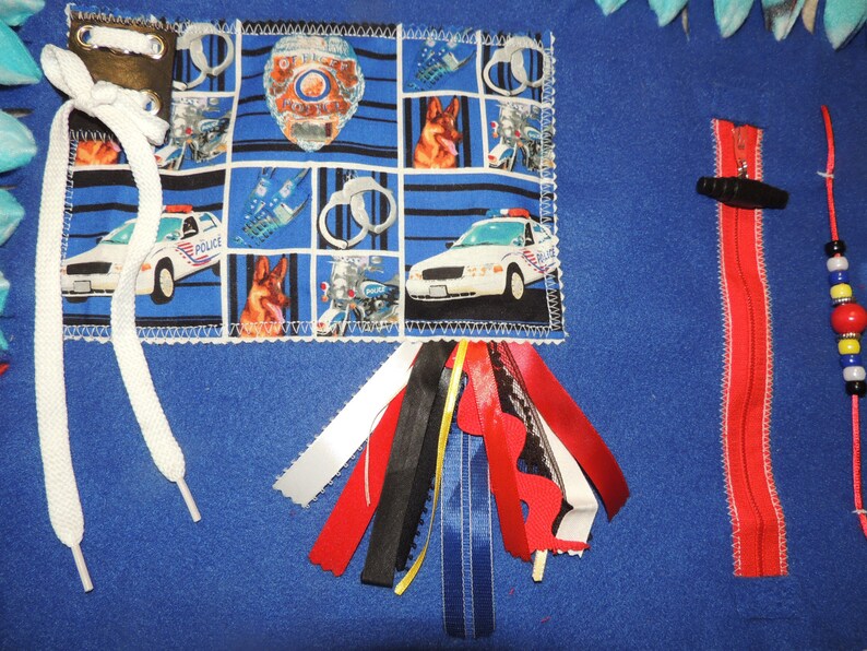 Fleece Fidget Sensory Mat Dementia POLICE Theme - Etsy